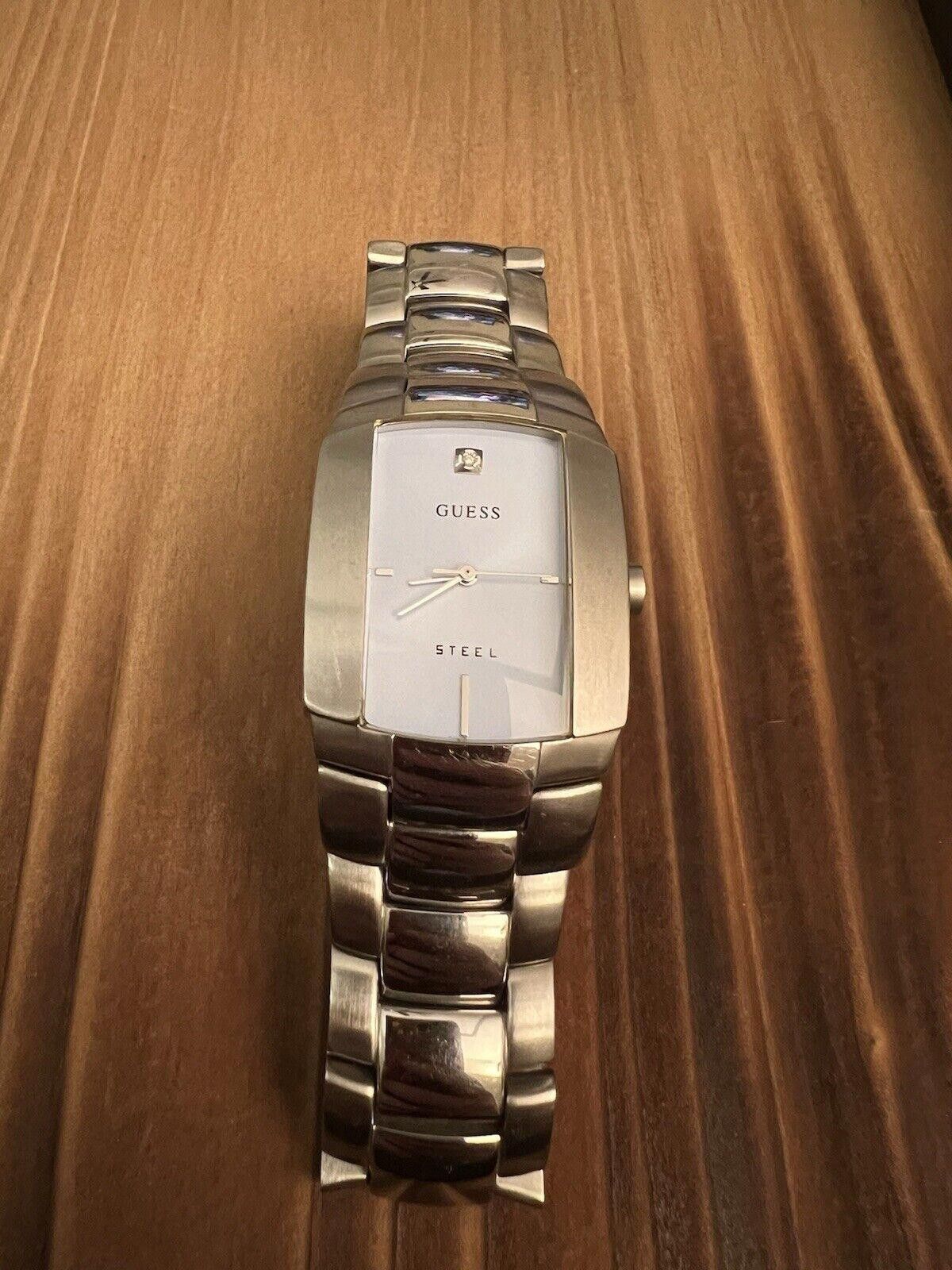 Guess Guess steel Men’s Watch Baby Blue Dial New Battery | Grailed