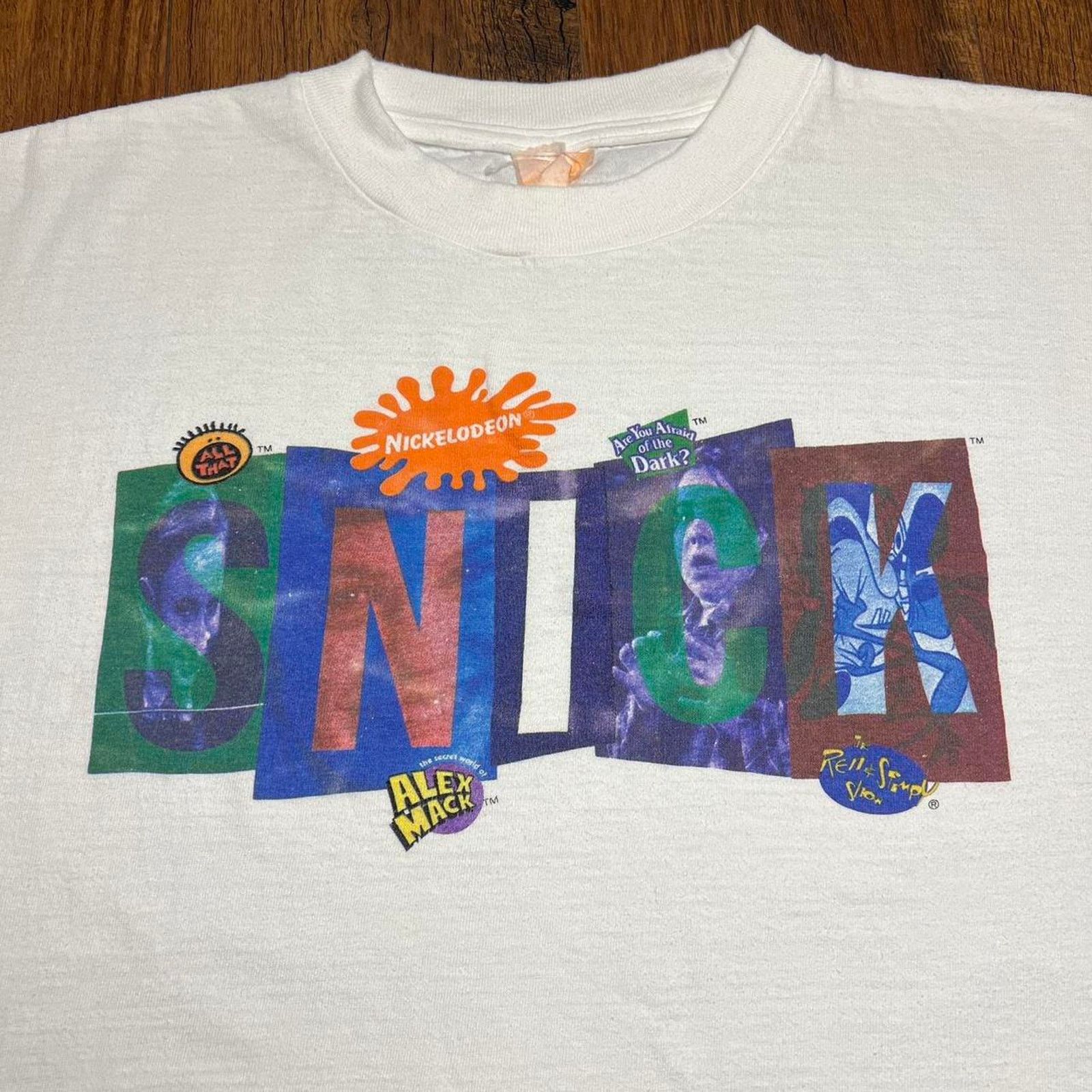 Nickelodeon Vintage 90s Nickelodeon SNICK ORIGINAL TV Promo T-shirt XL ...