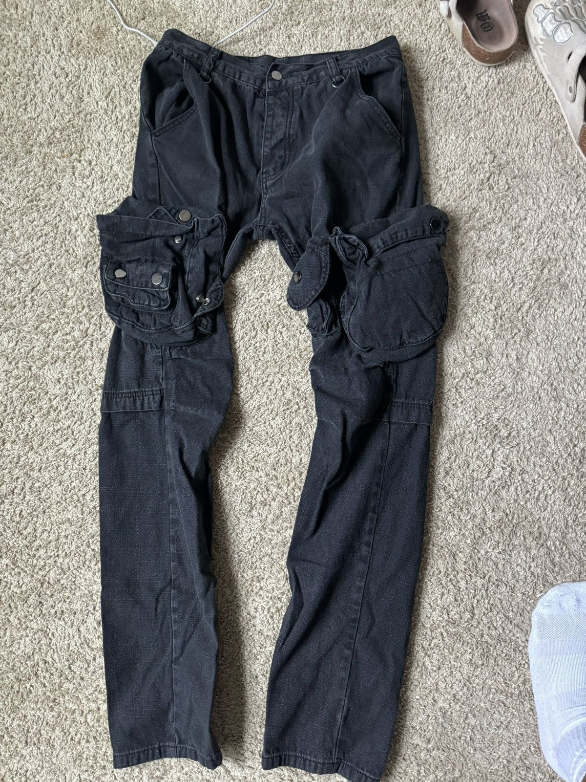 Mnml Mnml Waxed Denim Cargo Pants Grailed