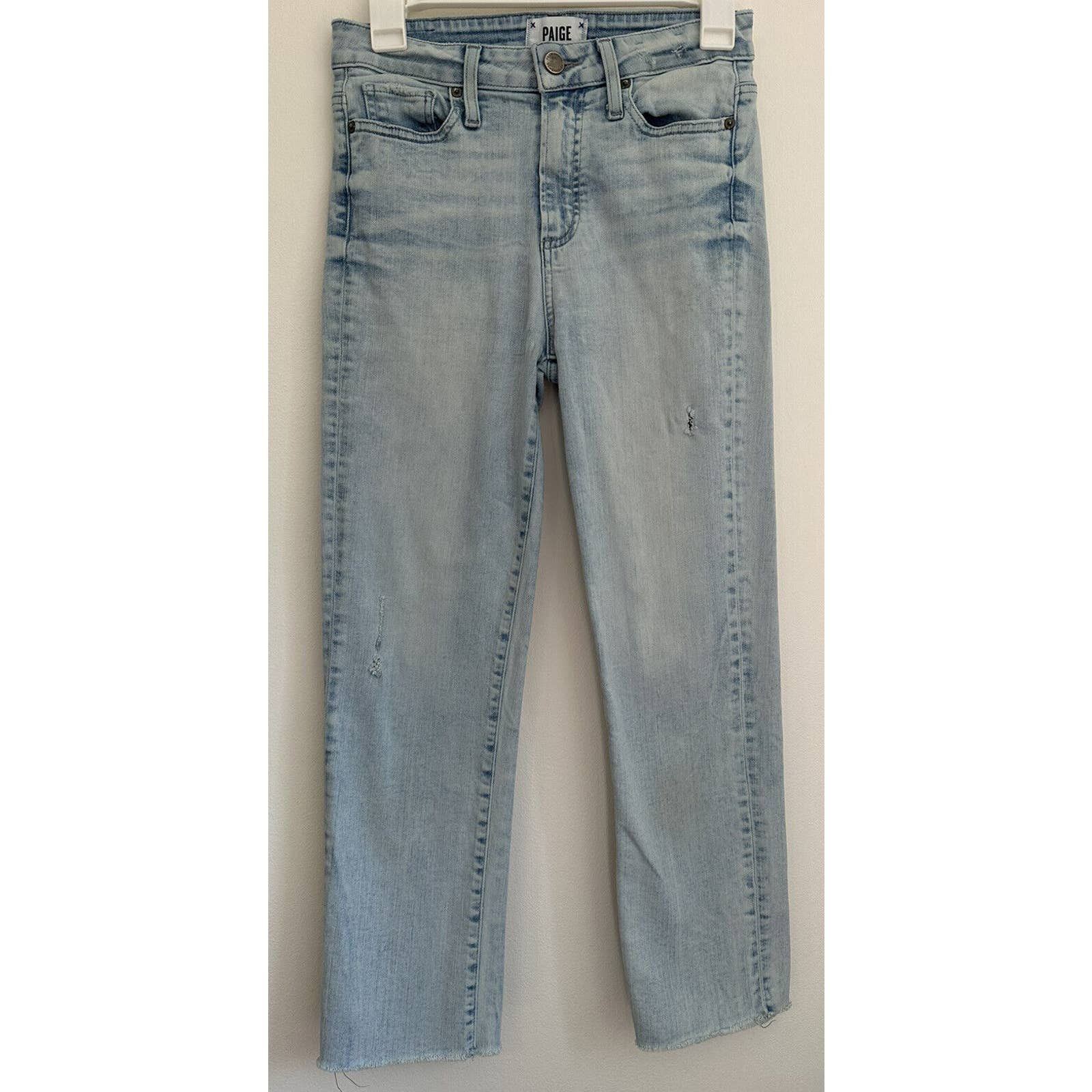 Paige PAIGE Light Wash Hoxton Straight Crop Size 27 | Grailed