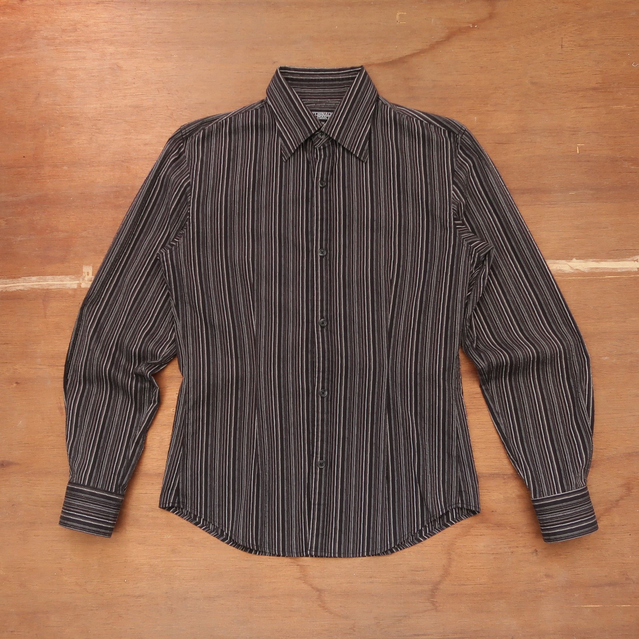 Japanese Brand 1990s Tornado Mart Japan Anarchy Stripe Shirt | Grailed