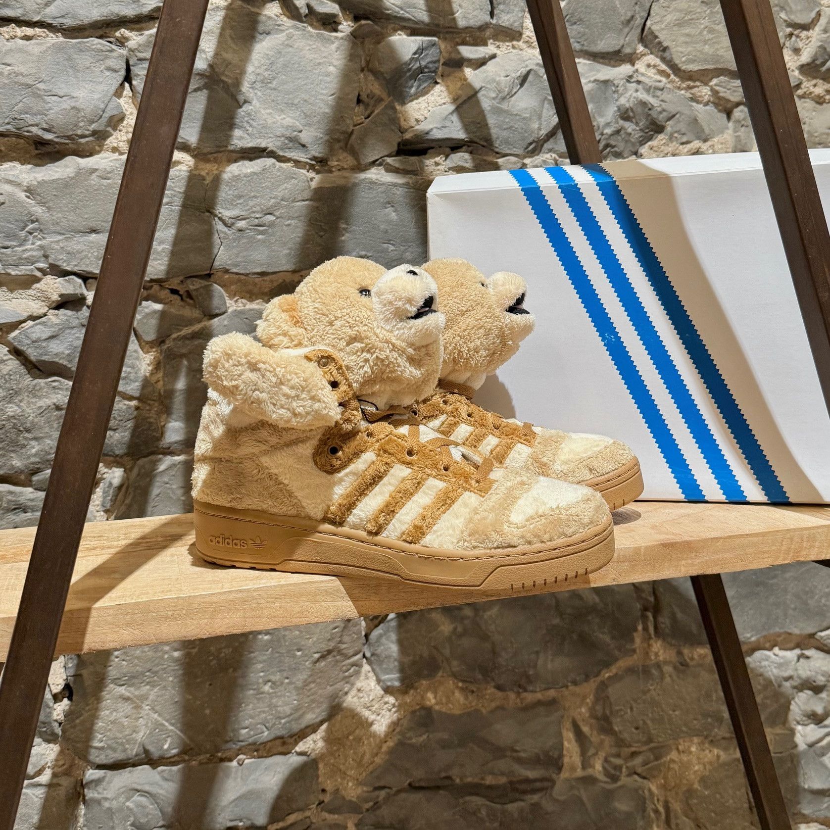 Adidas × Jeremy Scott Adidas x Jeremy Scott “Teddy Bear” Brown High Top ...