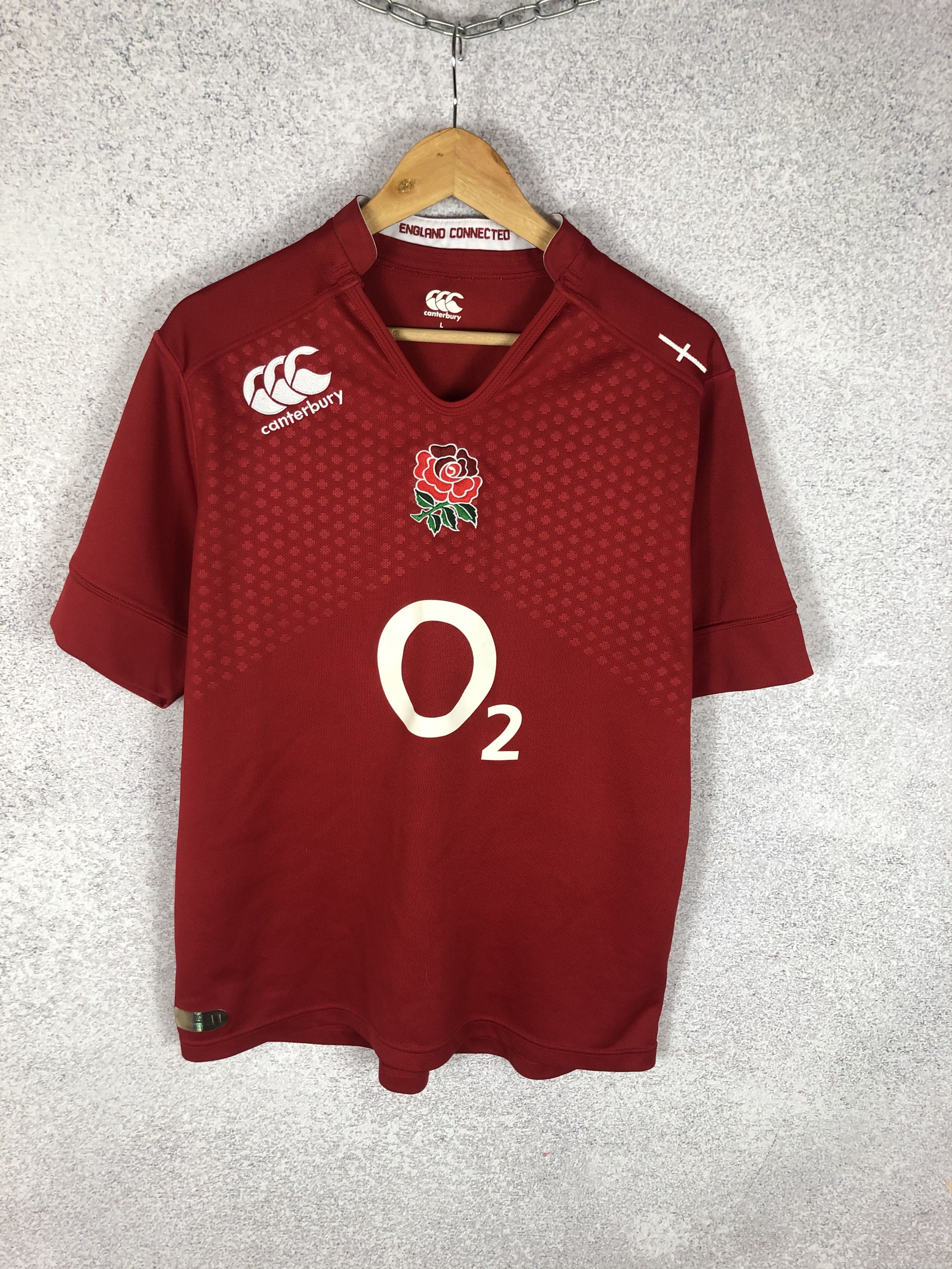 England Rugby League × Jersey × Vintage Vintage England O2 Jersey Rugby ...