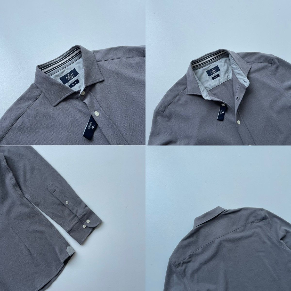 Hackett Hackett London Kent Cotton Slim Fit Button Ups Shirt Grey | Grailed