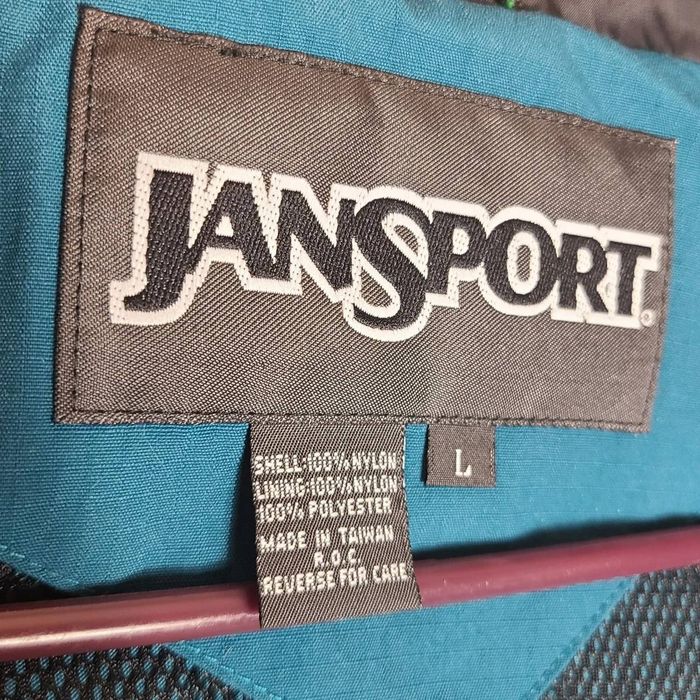 Jansport 90s retro jansport blue nylon windbreaker raincoat L | Grailed