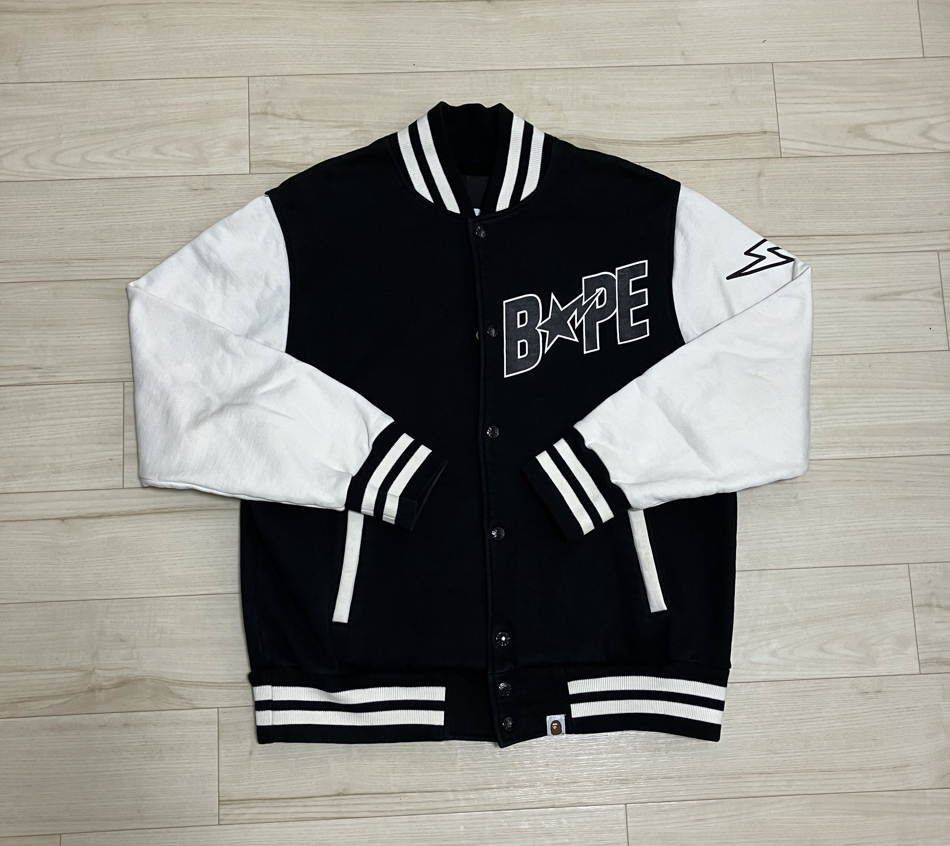 Bape Bape Sta Bapesta Star Varsity Jacket | Grailed