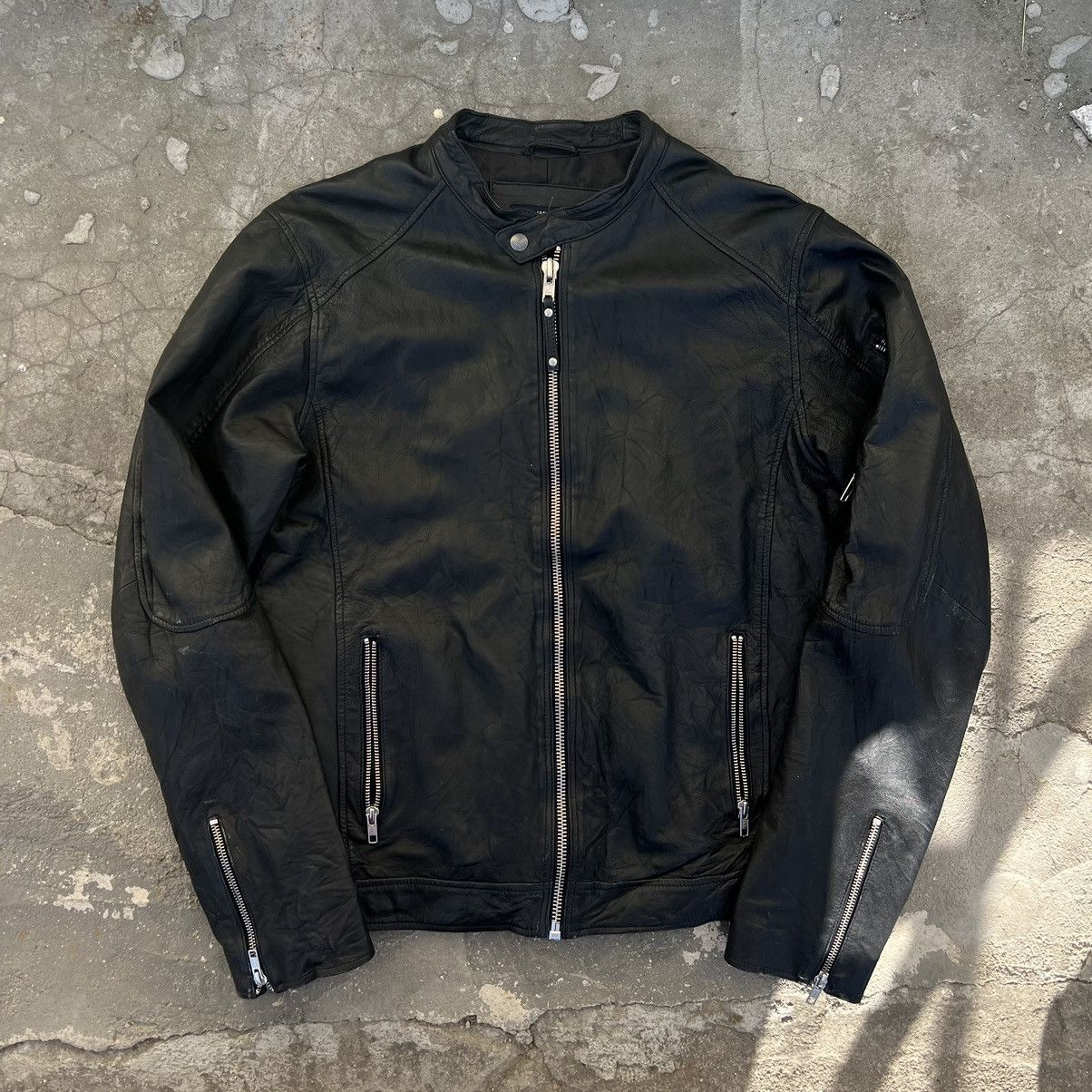 Leather × Leather Jacket × Vintage Vintage Genuine Real Leather Jacket ...