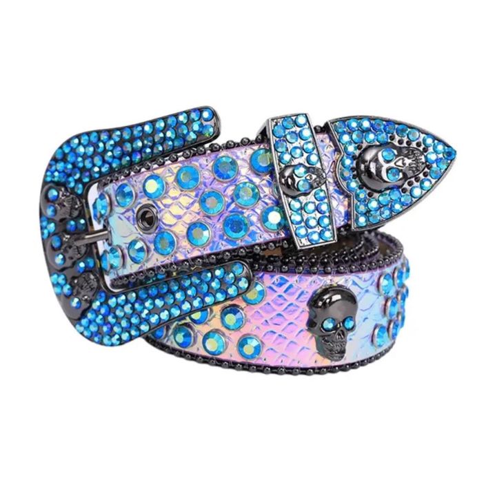Designer Opium Y2K Skull Iced Belt | Grailed