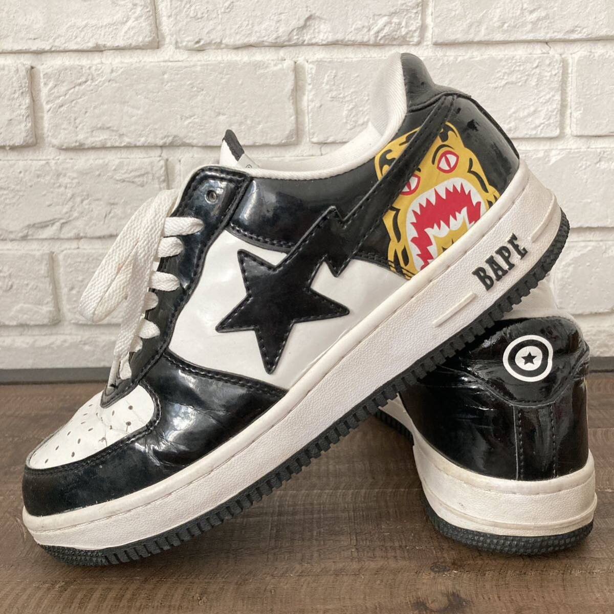 Bape Tiger BAPESTA patent leather sneakers a bathing ape BAPE STA | Grailed
