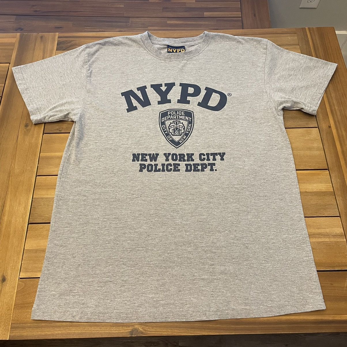 Vintage Vintage NYPD New York Police Department Badge Crest Shirt XL ...