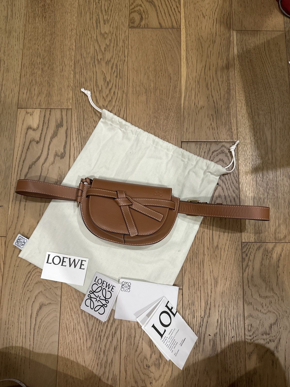 Loewe Loewe gate bumbag calf skin brown | Grailed