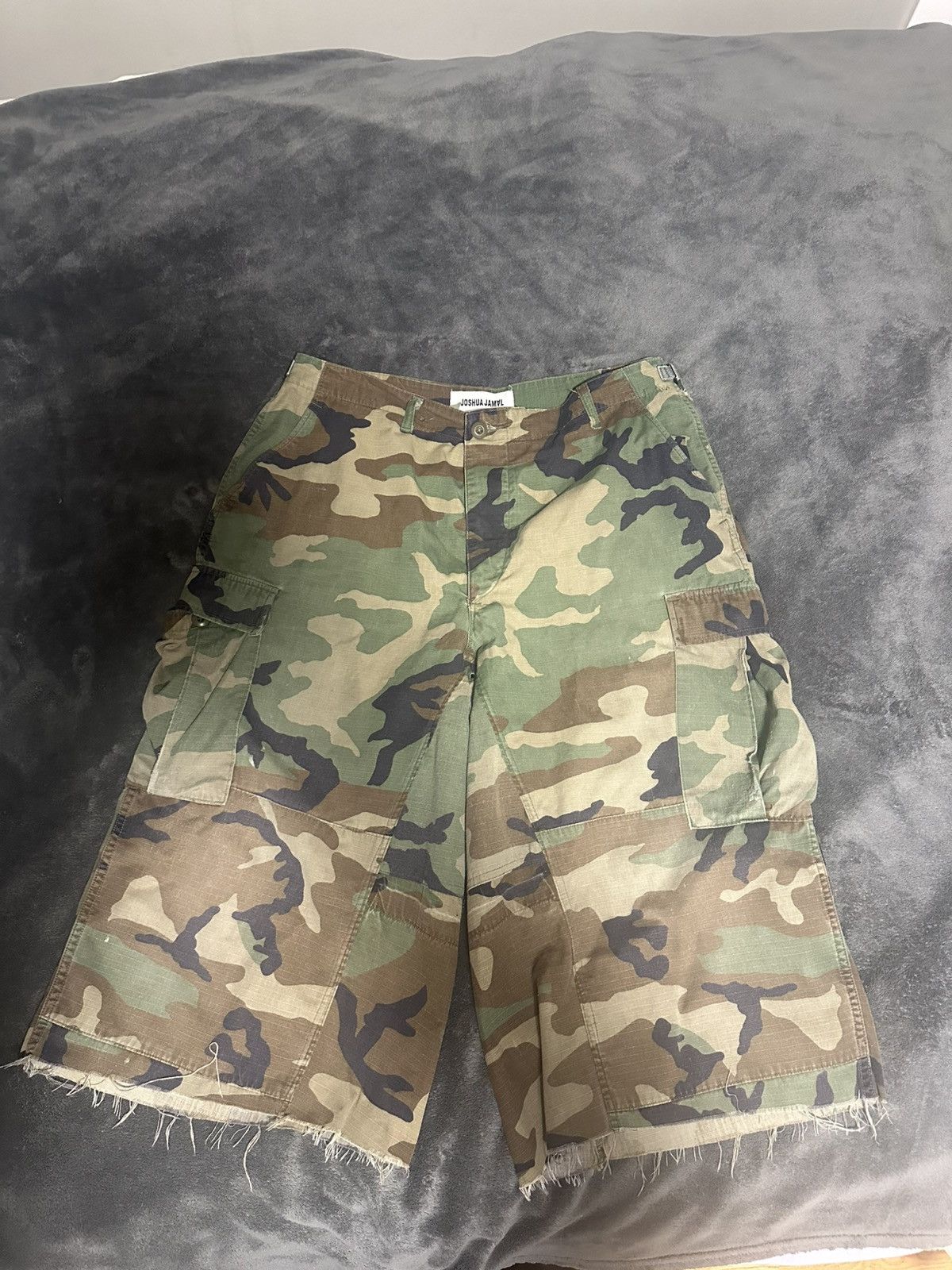 Vintage Joshua Jamal WOODLAND CAMO NBHD SHORT | Grailed