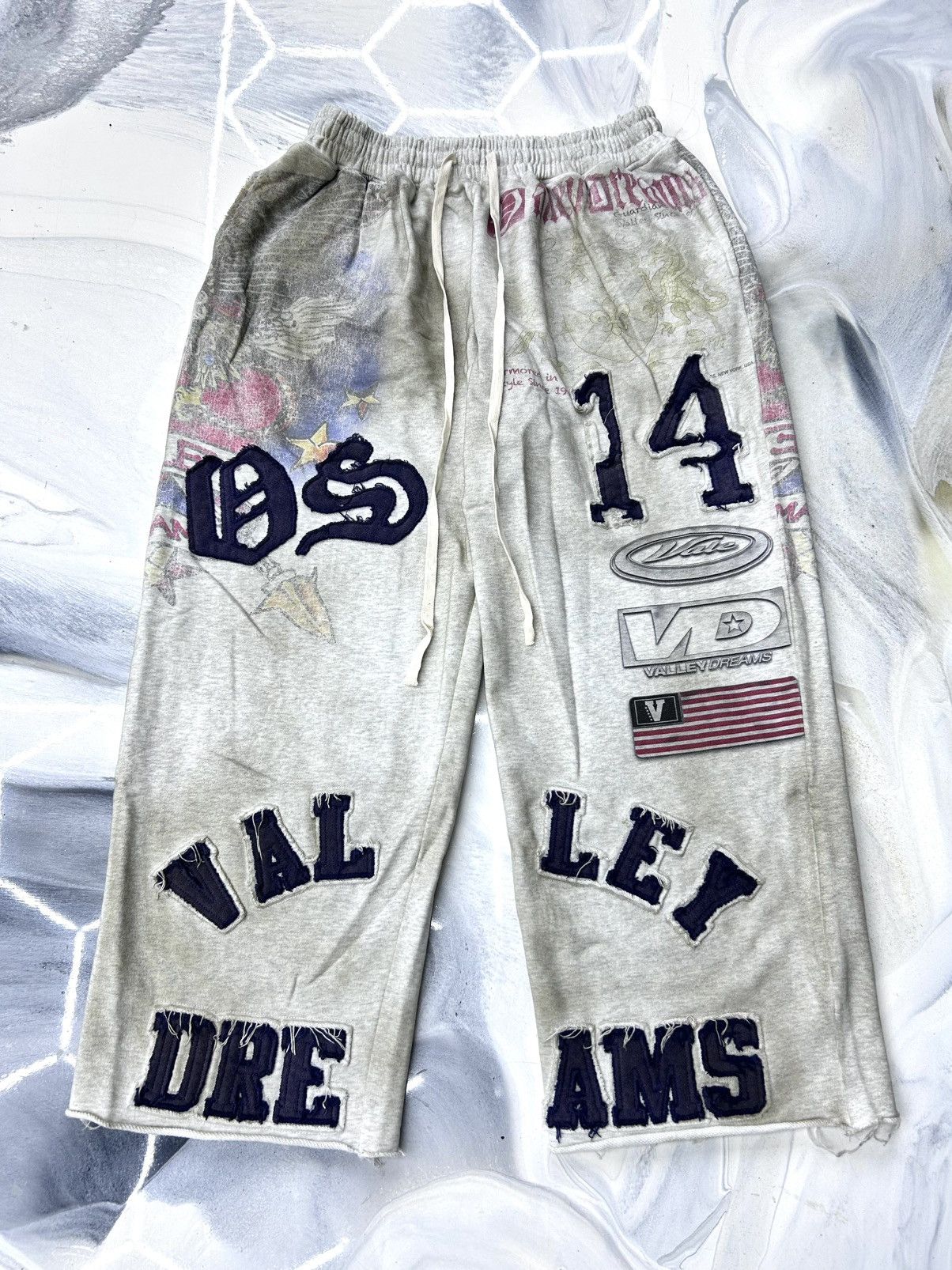 Vale Vale Crash Sweatpants Grey Purple Red Size S | Grailed