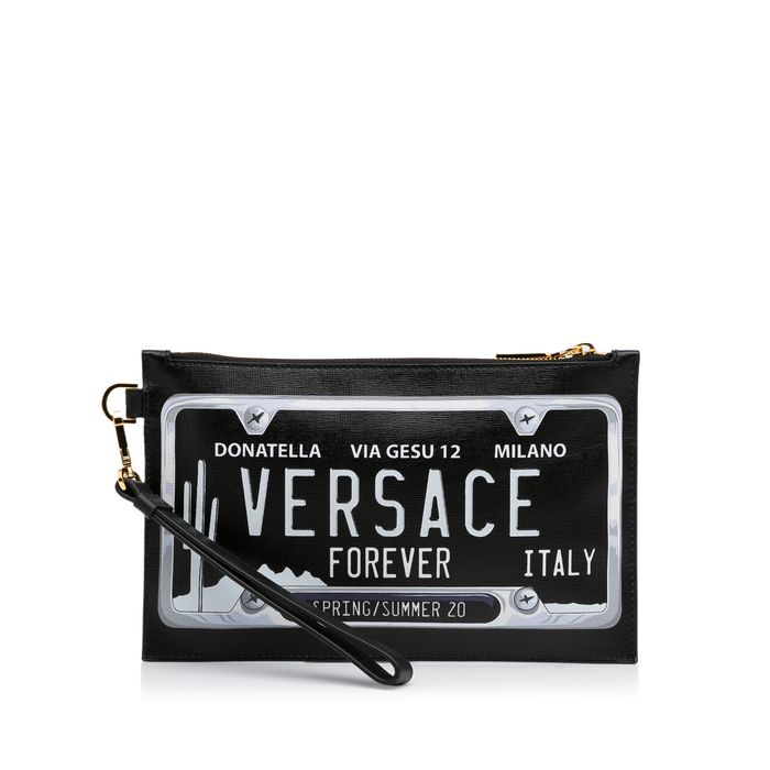 Versace Versace License Plate Clutch | Grailed