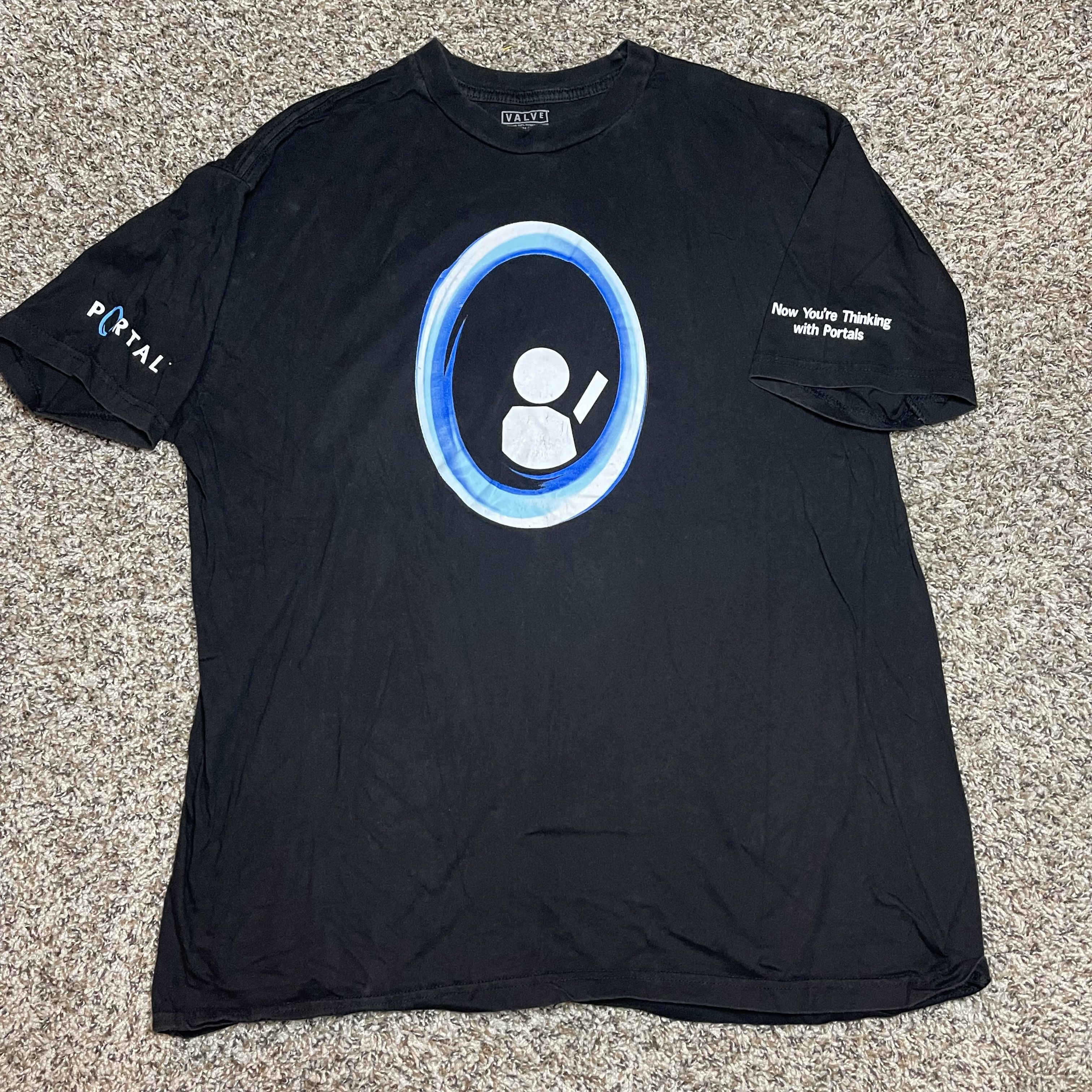 Vintage Vintage 2007 Portal Video Game Valve Promo T Shirt Black | Grailed