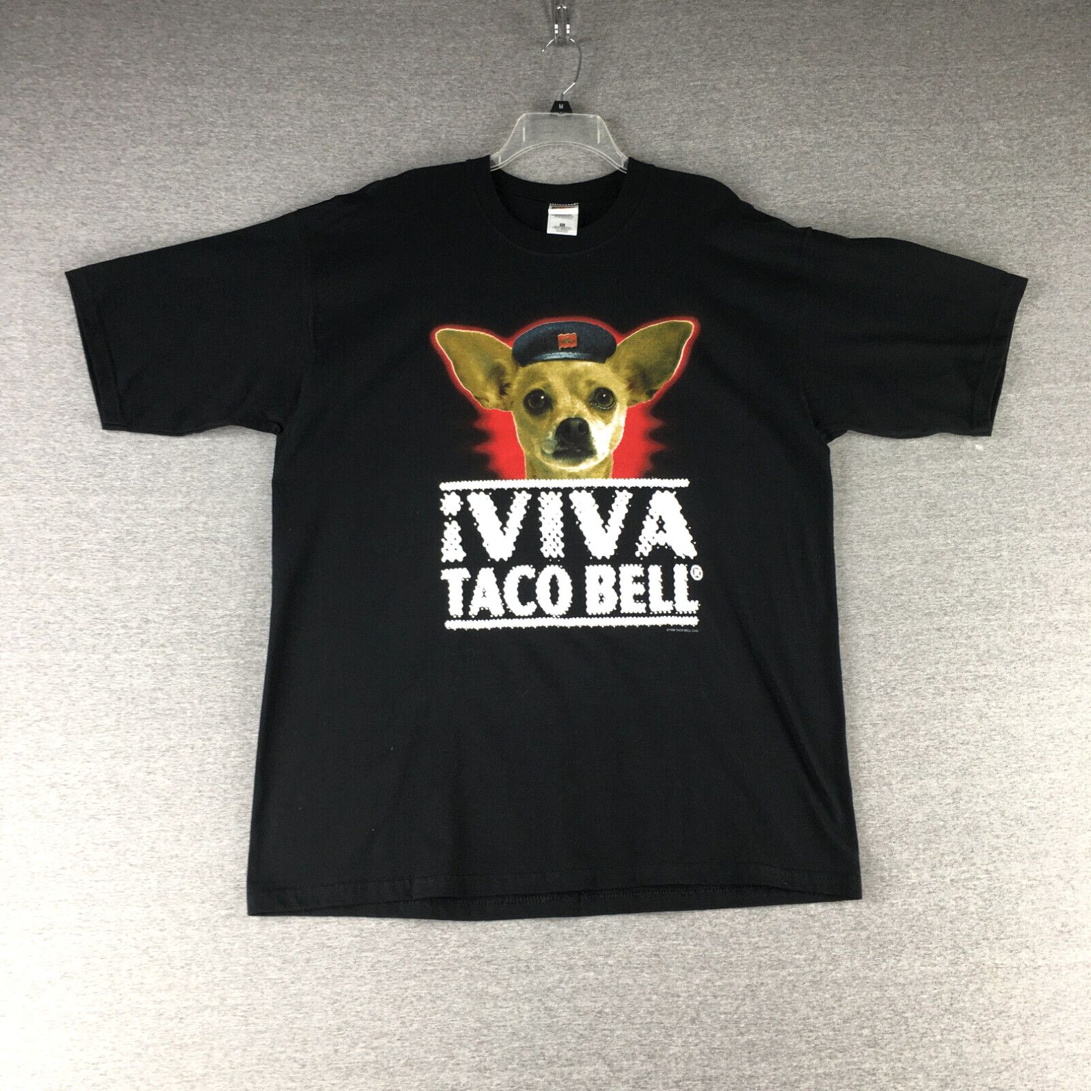 Bell Vintage Taco Bell Shirt Mens Extra Large 1998 Crew Neck Black Viva ...