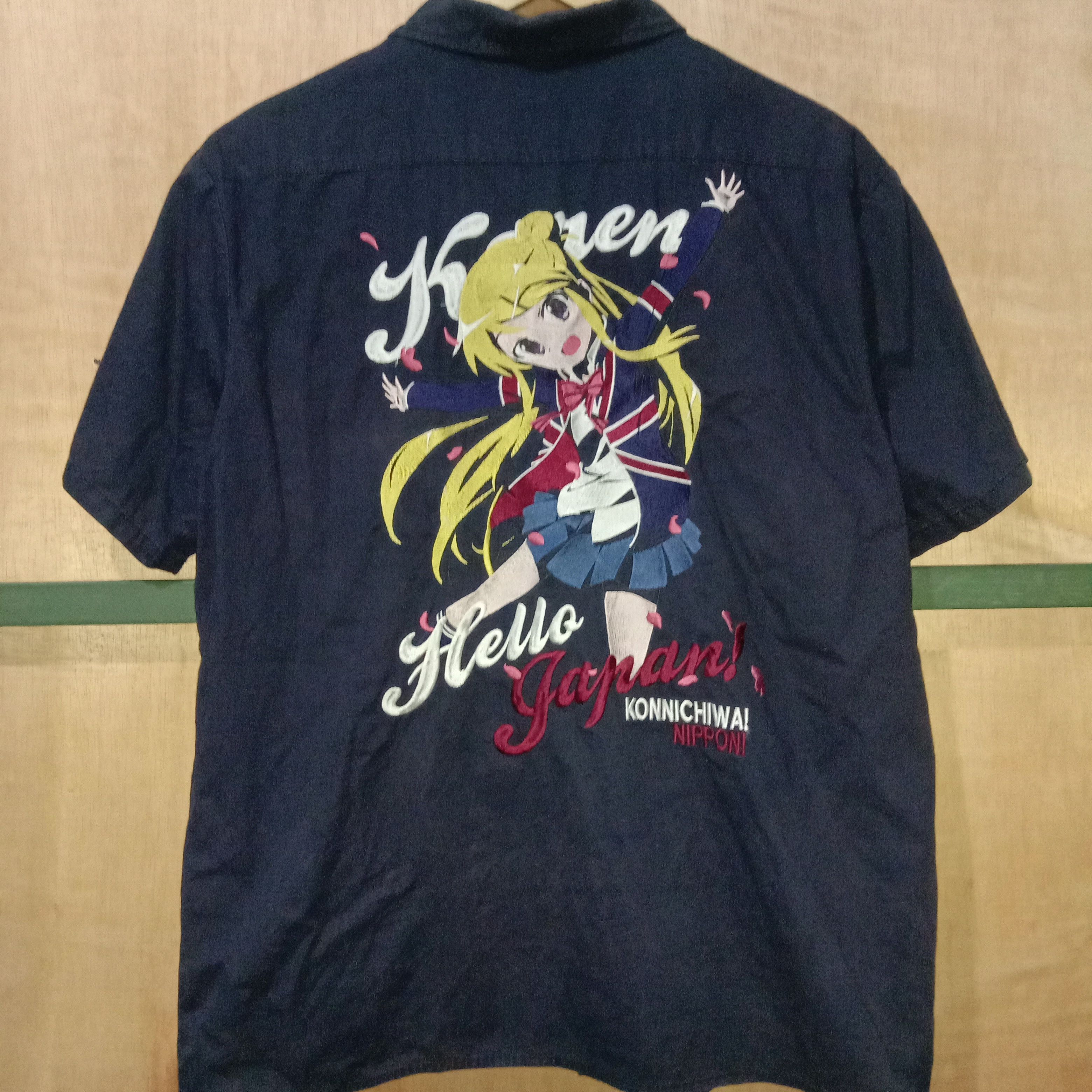 Anime × Cartoon Network × Japanese Brand Work Shirt Kiniro Mosaic Karen ...