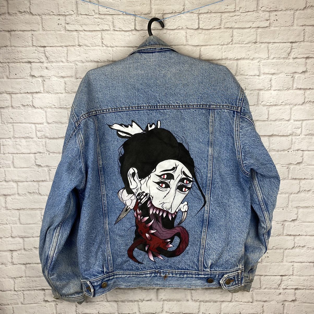 Avant Garde × Custom × Vintage Denim custom jacket japanese creepy ...