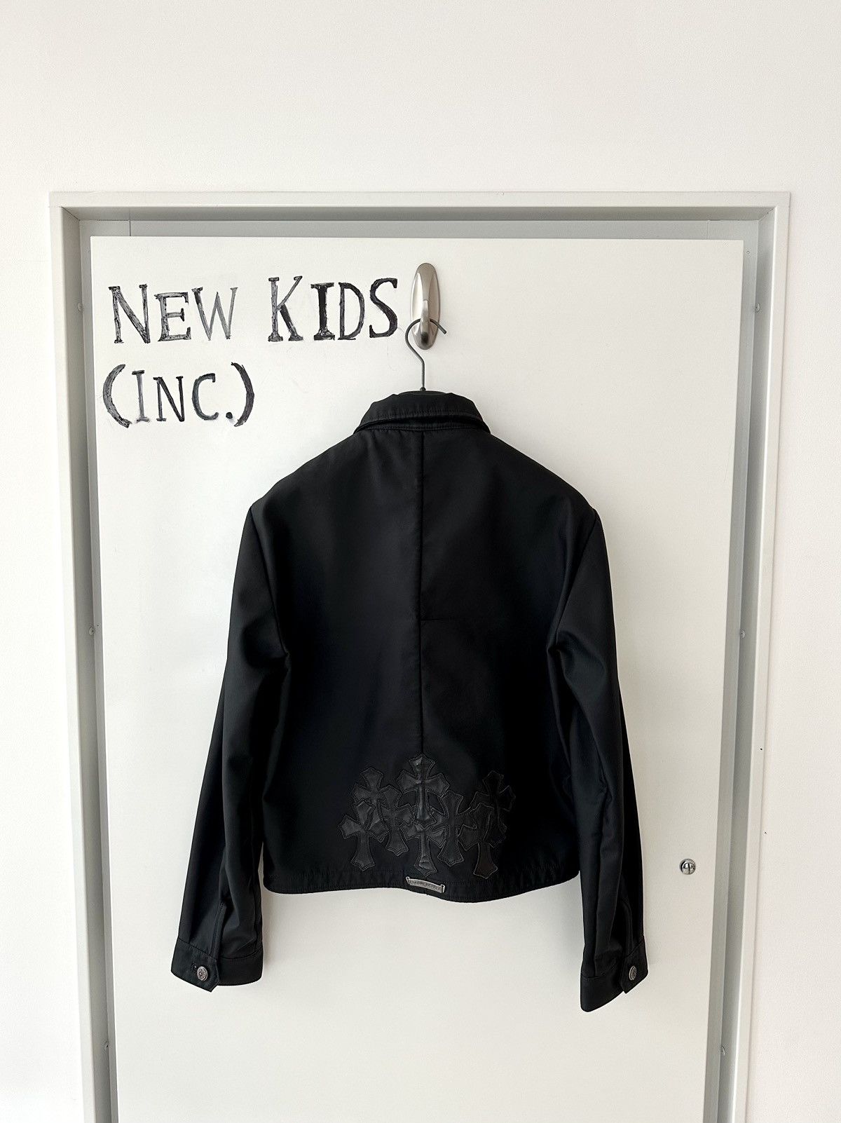 Chrome Hearts Chrome Hearts Cemetery Cross Patches Nylon Track Jacket ...