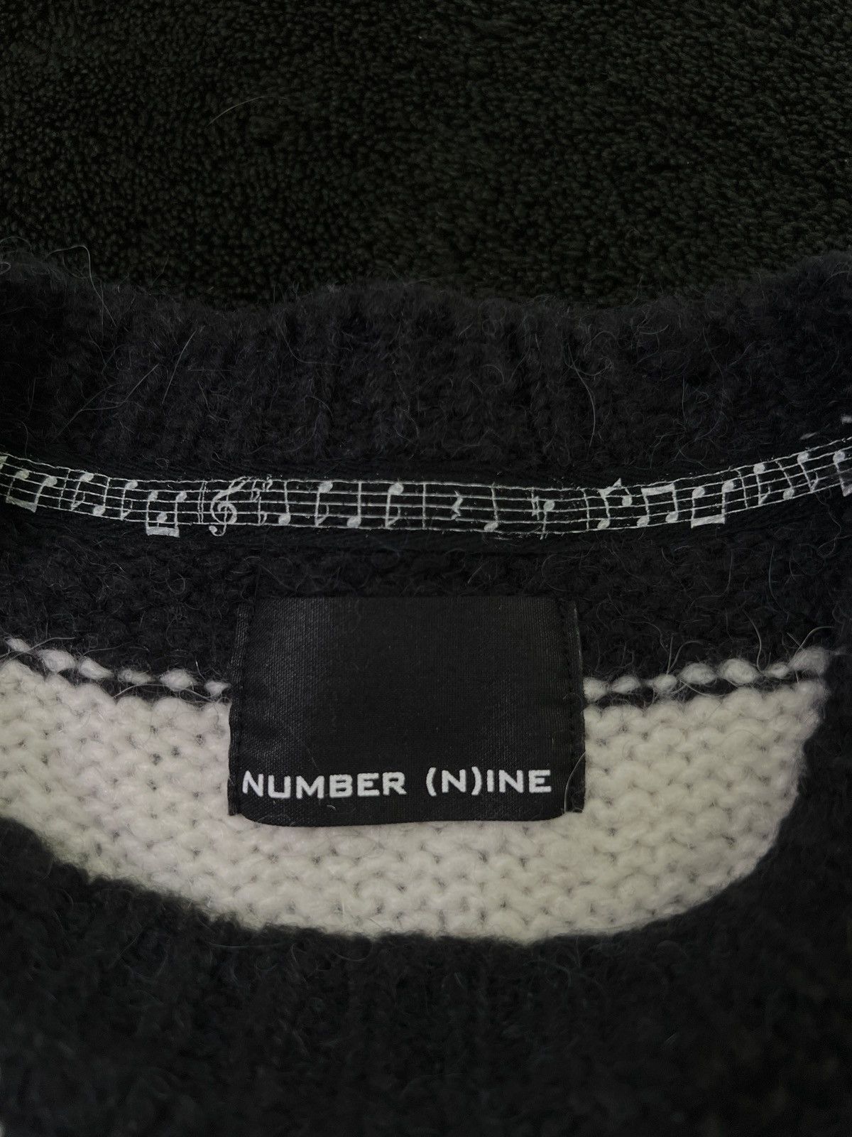 Number (N)ine AW22 - Distressed Striped Knit Sweater | Grailed