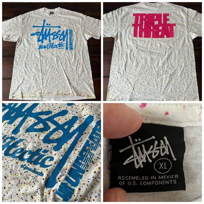 Stussy Vintage Stussy x Undefeated x Mad Hectic Triple Collab Tee | Grailed