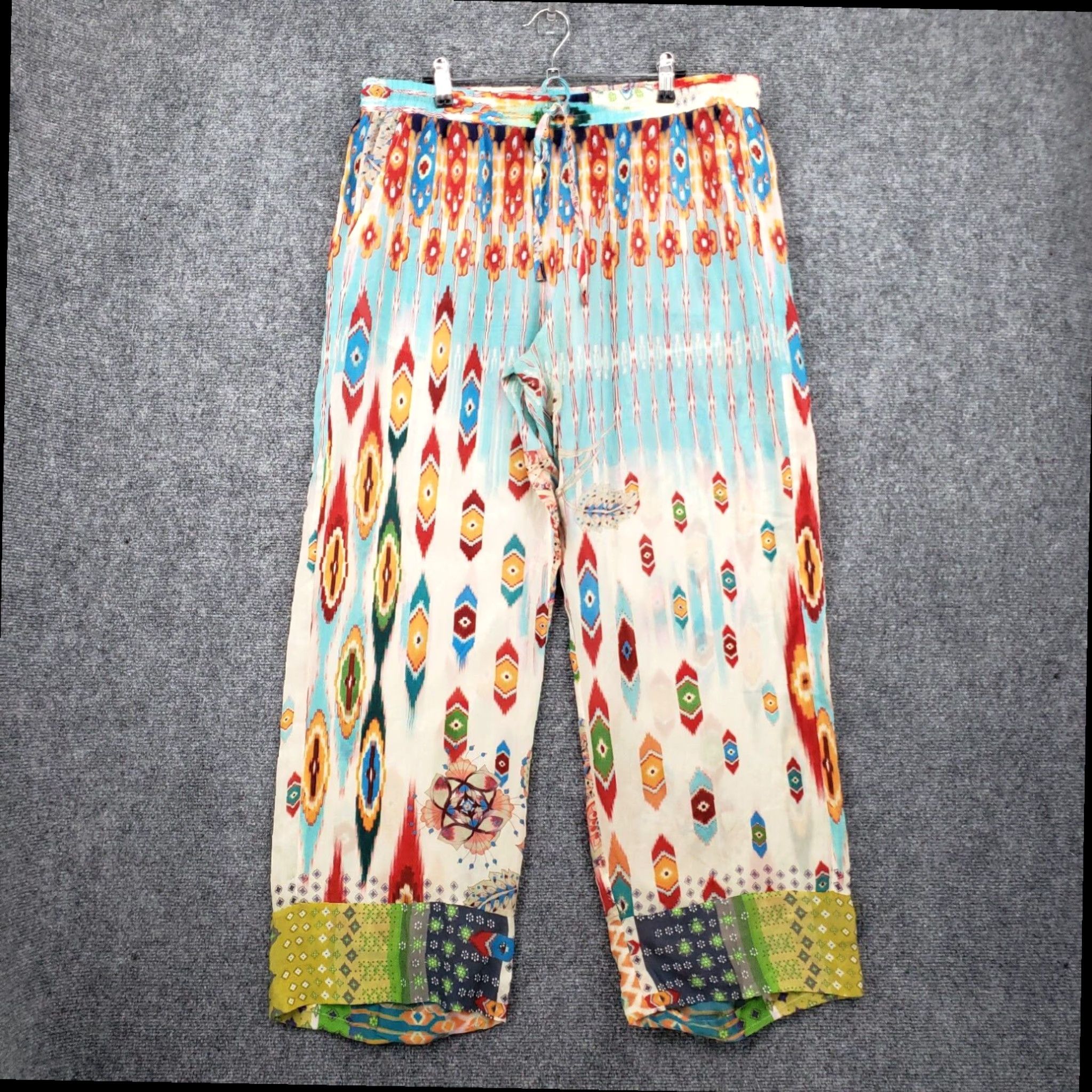 Johnny Was Johnny Was Womens XL Extra Large Blue Harem Boho Bohemian ...