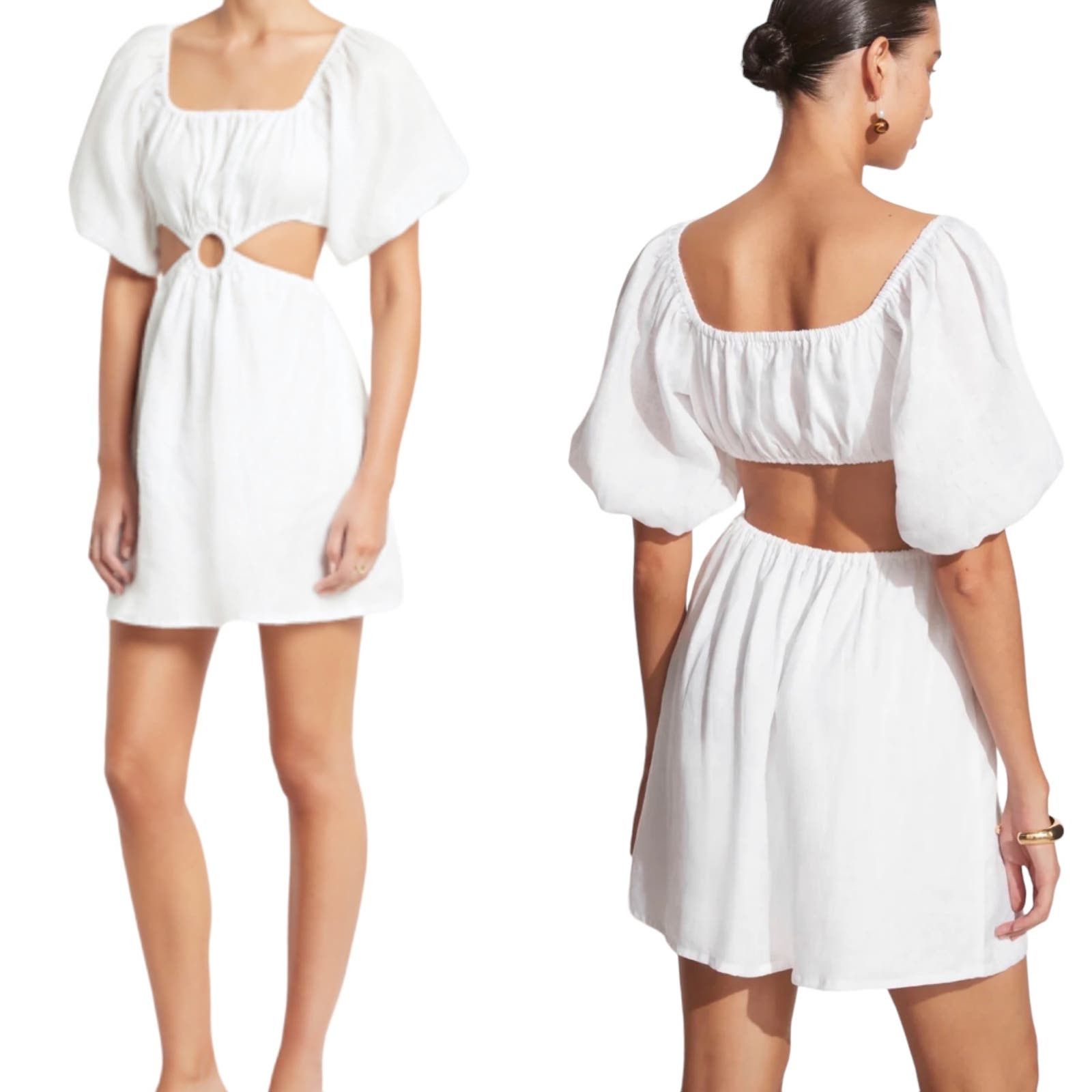 Faithfull The Brand Faithfull the Brand Almero Cut Out Mini Dress White ...