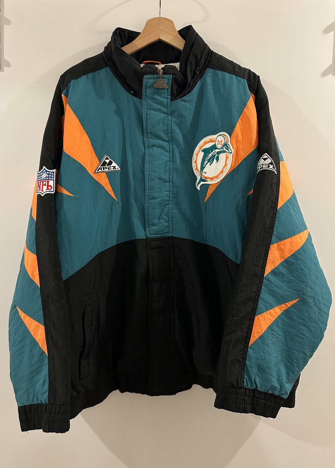 Apex One × NFL × Vintage Vintage 90s Miami Dolphins Apex Jacket | Grailed