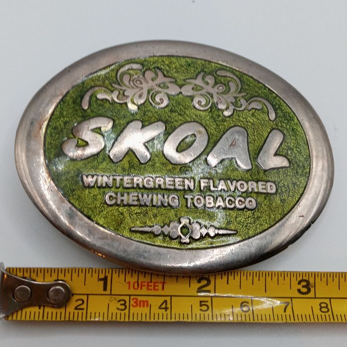 Vintage Skoal Chewing Tobacco Belt Buckle Wintergreen Rodeo Cowboy ...
