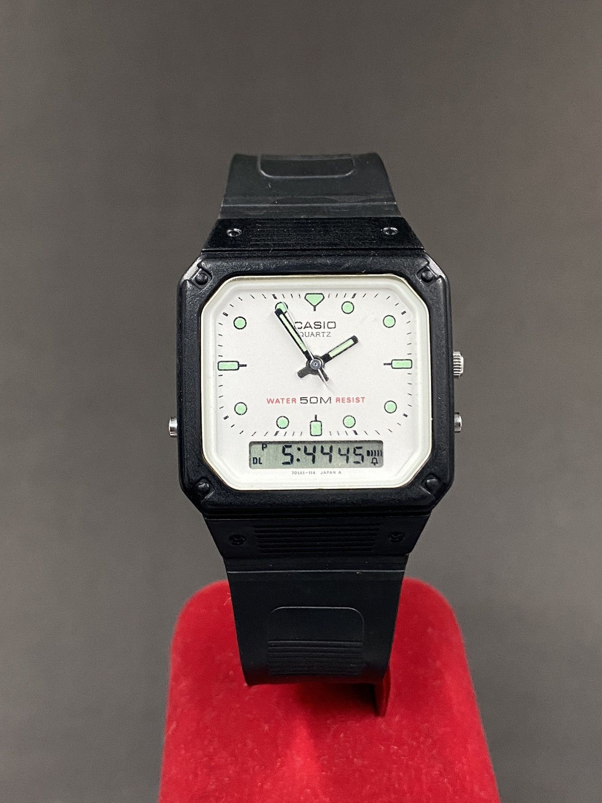Casio × Vintage × Watch Vintage 1983’s CASIO AQ-30W Analog Digital Men ...