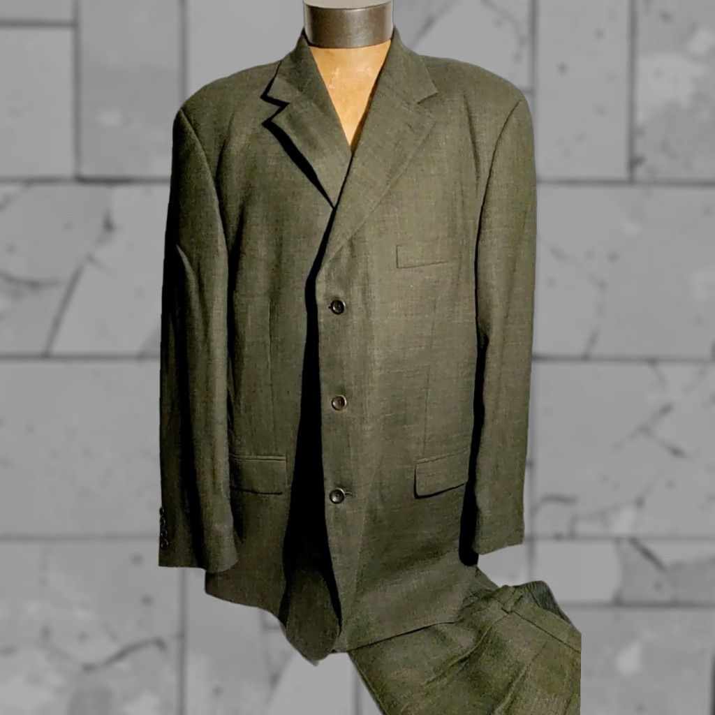 Vintage Vito Rufolo Mens Suit Soft Brown Wool Three Button Pleat Pant ...