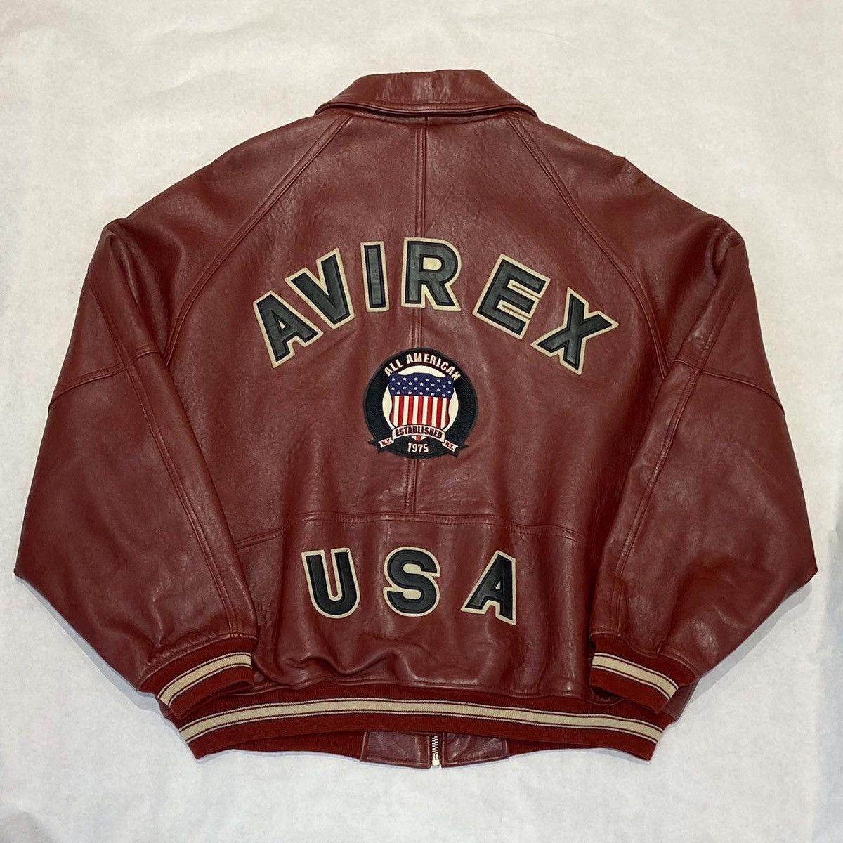 Vintage Vintage 1998 Avirex USA Icon Leather Jacket sz 3XL | Grailed
