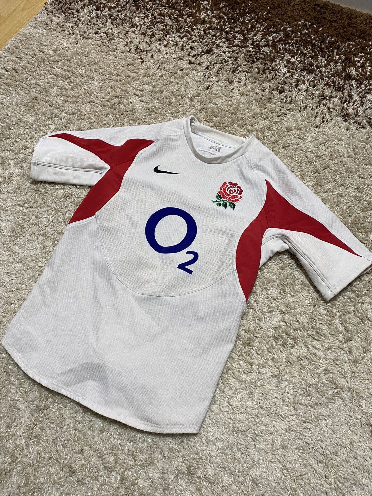 Nike × Streetwear × Vintage Rare! Vintage Nike England Rugby 02 Tee ...