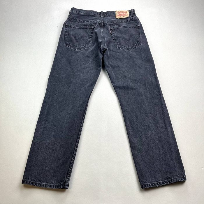 Levi's Levis 505 Jeans 32x30 Black Denim Regular Straight Charcoal ...