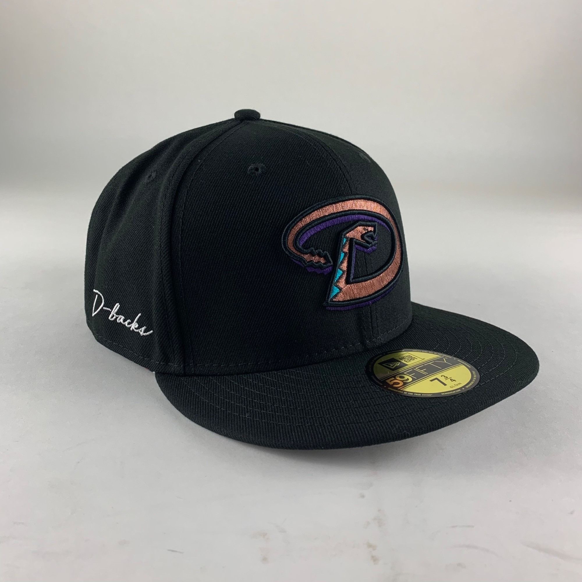 New Era Arizona Diamondbacks MLB Black Retro New Era Fitted Hat 73/4 ...