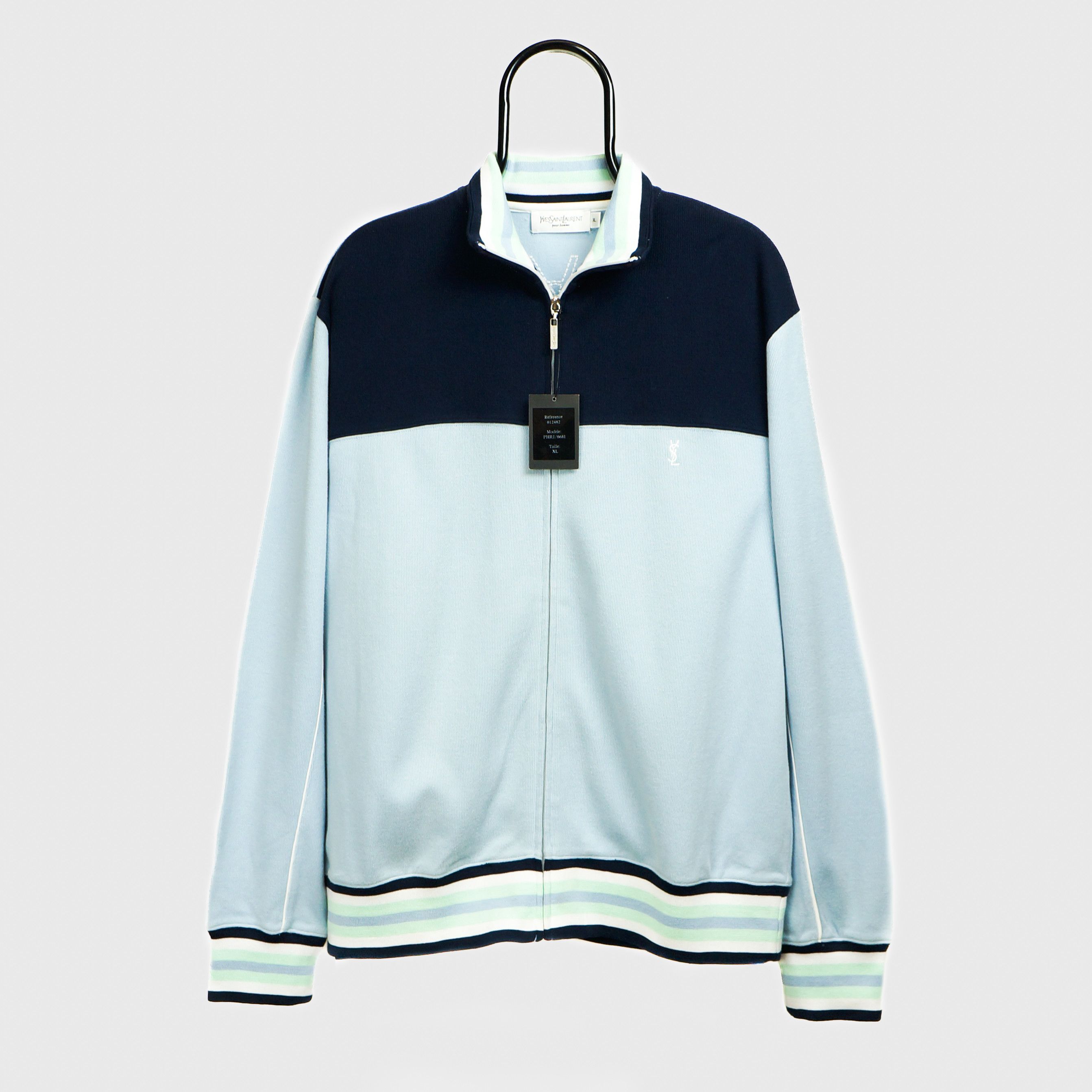 Yves Saint Laurent Yves Saint Laurent Zip Jumper Men Vintage 90s Blue ...