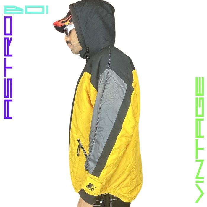 Vintage VINTAGE STARTER YELLOW & BLACK PUFFER JACKET | Grailed
