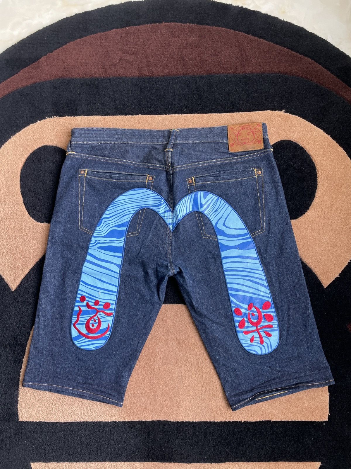 Evisu × Streetwear × Vintage EVISU “道樂” daicock style short jeans！size：38 | Grailed