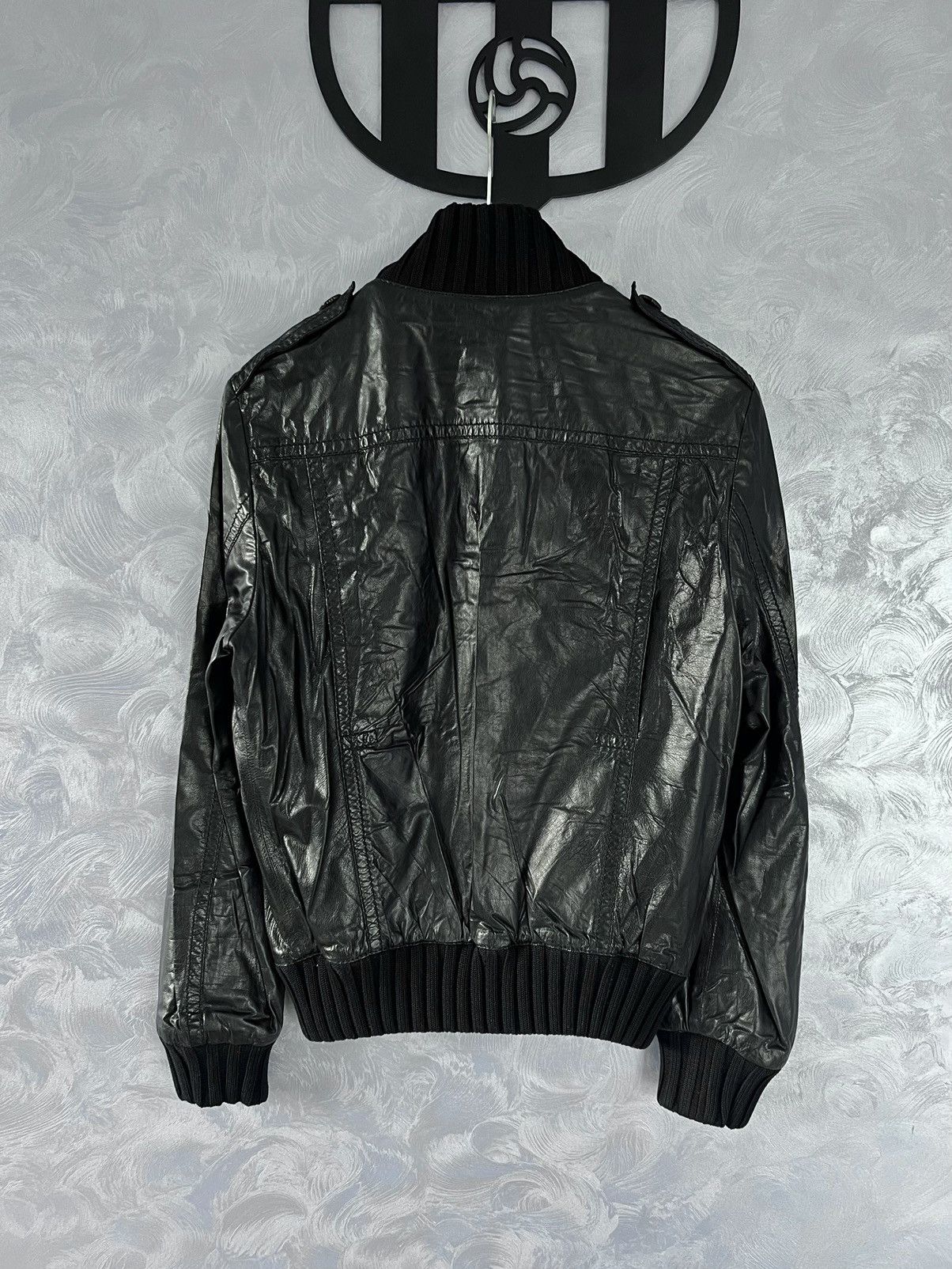Gucci GUCCI Jacket Leather Bomber Slim MADONNA RONALDO Multipocket ...