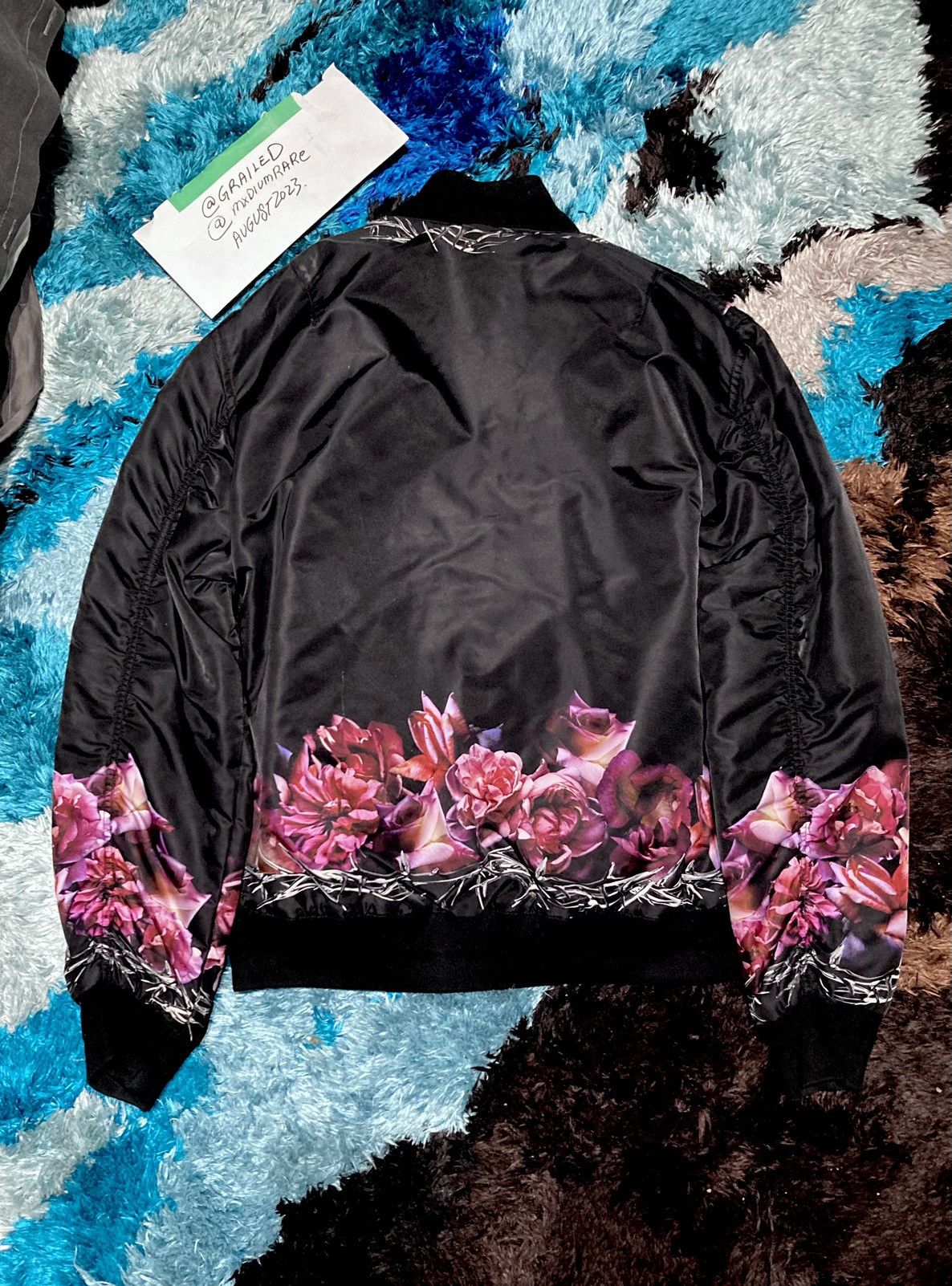 Givenchy $2495 TISCI REVERSIBLE THORN N ROSES BOMBER M1-A1 MILITARY ...