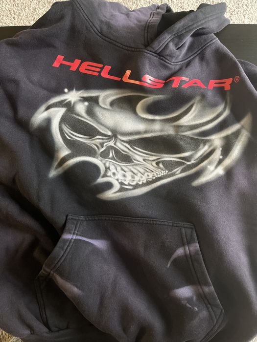 HELLSTAR Hellstar Airbrushed Skull Hoodie | Grailed