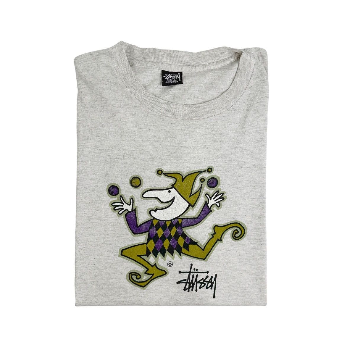 Vintage Vintage 90s Stussy Jester T-Shirt Double Sided Made In USA ...