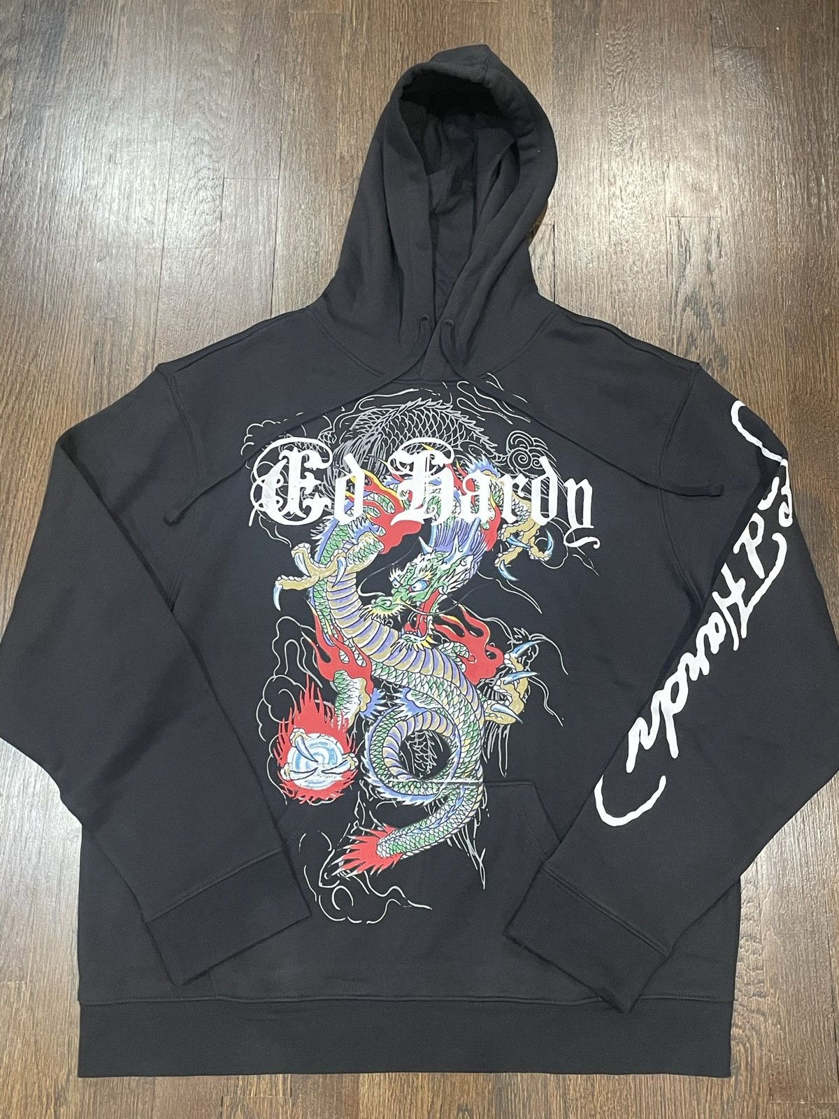 Ed Hardy Ed Hardy Japan Dragon Black Hoodie | Grailed
