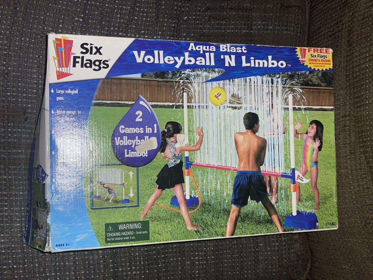 Vintage Six Flags Aqua Blast Volleyball & Limbo Kids Outdoor Summer ...