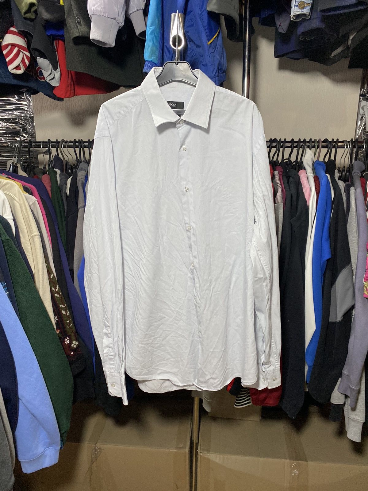 Vintage Slim HUGO BOSS Fit Grid Check 'Peric' Shirt rare vintage | Grailed