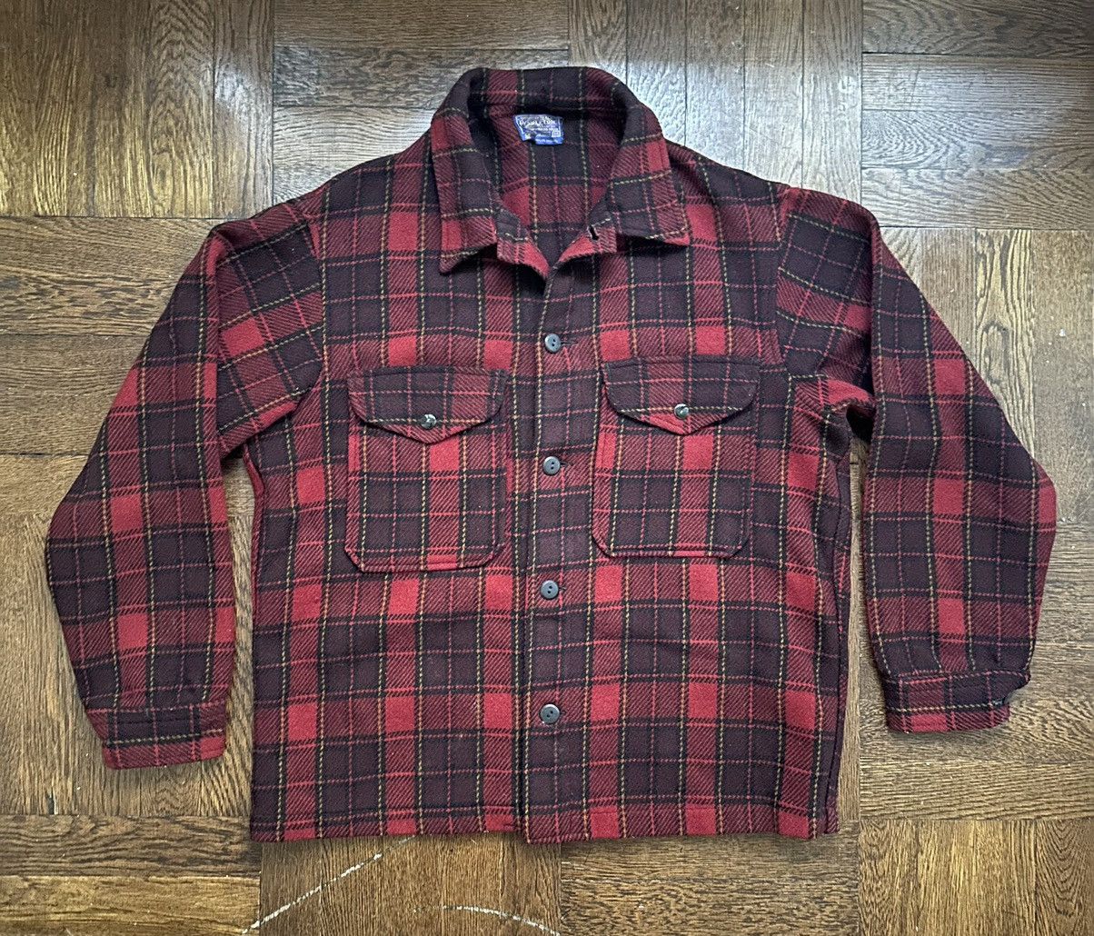Pendleton × Streetwear × Vintage Vintage Pendleton Wool Shirt Jacket - Plaid Check Mackinaw ...