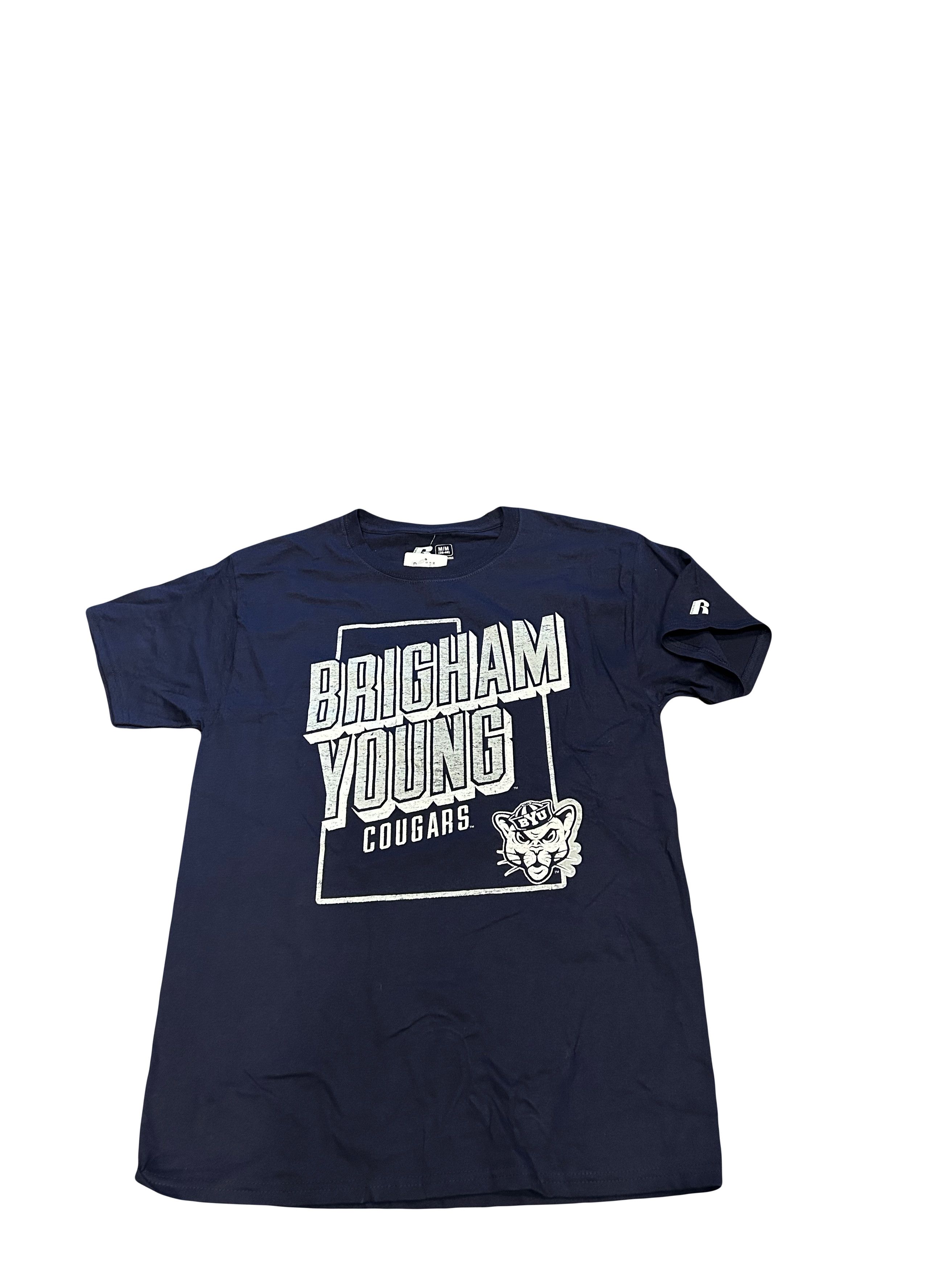 Russell Athletic NWT BYU Cougars Russell Throwback Prep Logo T-Shirt ...