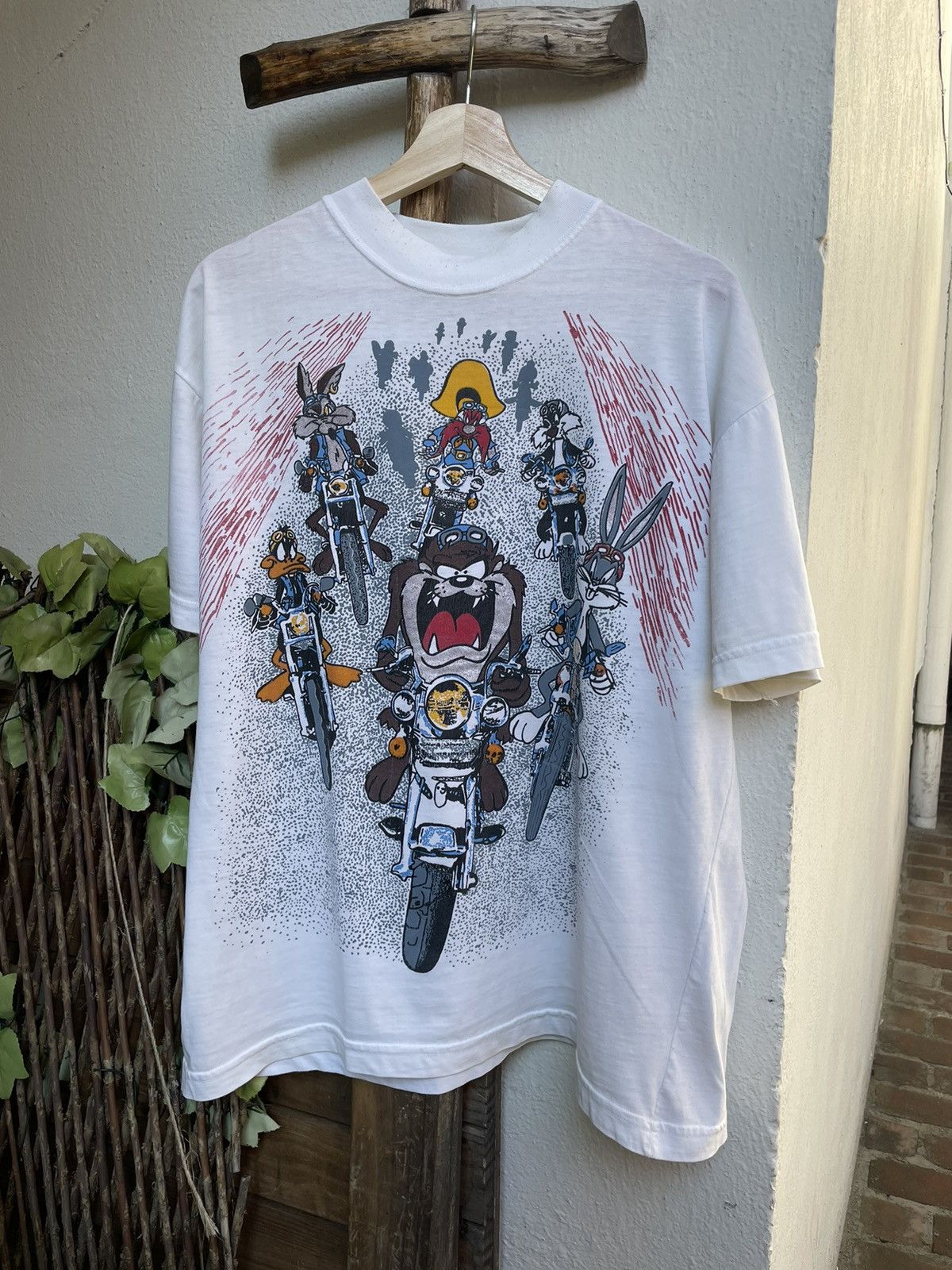 Vintage 90s Looney Tunes Motorcycle Bikers Mexican Bootleg Tee | Grailed