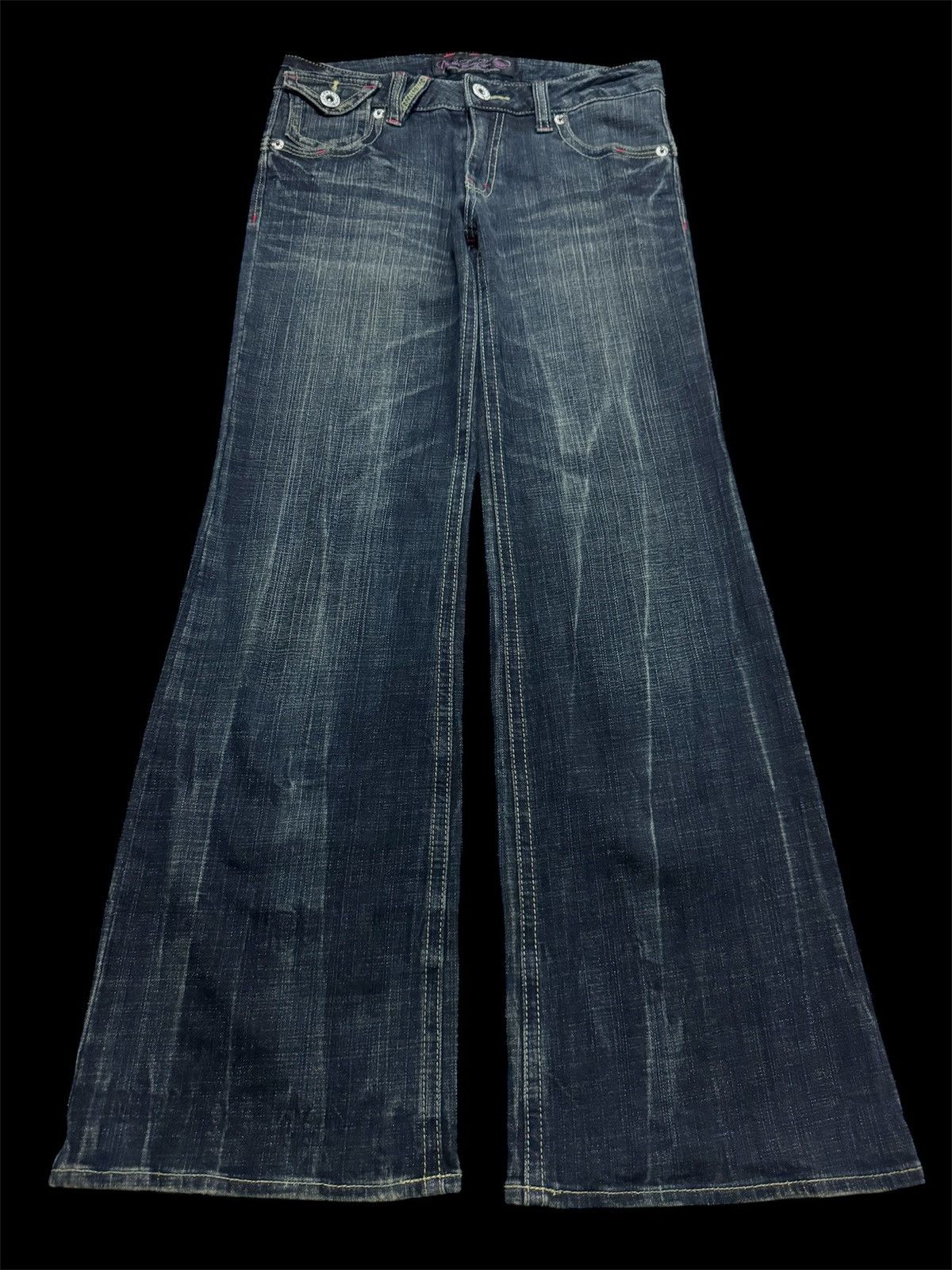 JNCO × KMRii × Mecca Flare💥Vintage 90s Style Oririn Faded Washed Bell ...
