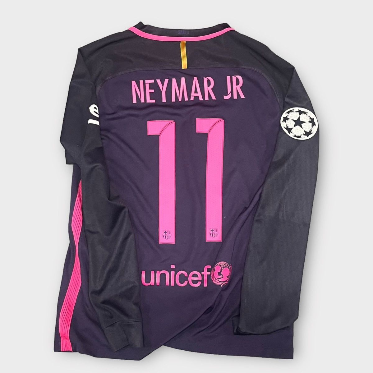 Nike × Vintage Neymar Jr. 2015-16 Barcelona Nike Long Sleeve Soccer Jersey | Grailed